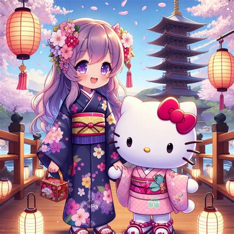 Anime Girl And Hello Kitty 3 Ai Images By Kittykun123 On Deviantart