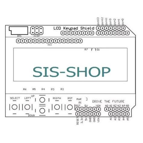 Jual Arduino LCD LCD1602 Keypad Shield Arduino Blue Key Pad Biru 5V