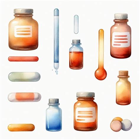 Dosage Vector Set White Background Isolated A High Quality Image Modern