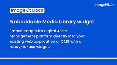 Embeddable Media Library Widget