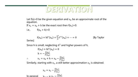 Newton Raphson Method Pptx Physics Science