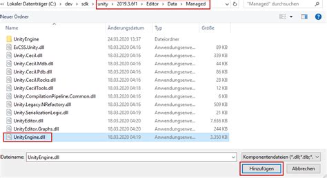 DLLs für Unity Wie man eine NET Klassenbibliothek für Unity Engine als DLL mit Visual