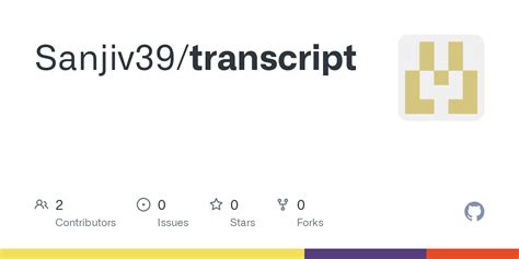 Github Sanjiv39transcript