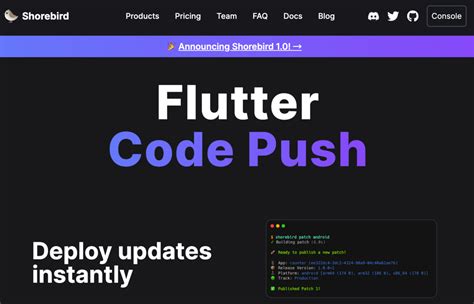 快速集成 Flutter Shorebird 热更新 Flutter技巧 Segmentfault 思否