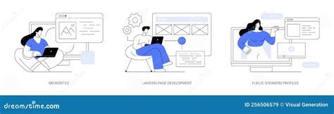 web development service abstract concept vector illustrations stock