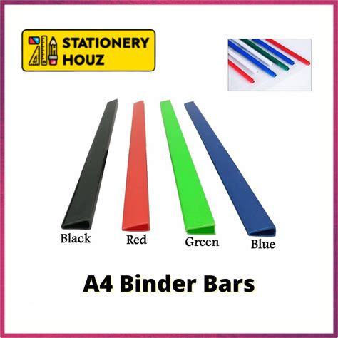 A4 Binders 4 Colors Plastic Slide N Grip Binding Bars For Reports Files And Folders Plastik