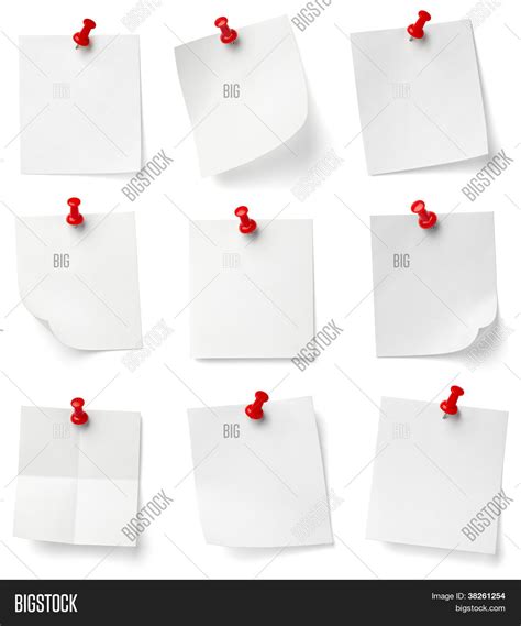 Push Pin Note Paper Image Photo Free Trial Bigstock
