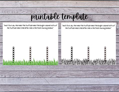 Truffula Trees Printable Template Etsy
