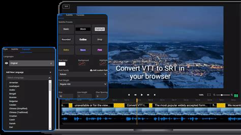 convert vtt to srt online vtt file converter flixier