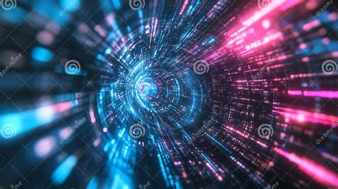 Abstract Digital Data Background Technological Processes And Network Capabilities Stock