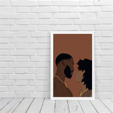 Black Love Art Black Love Wall Art Black Couples Wall Art Etsy