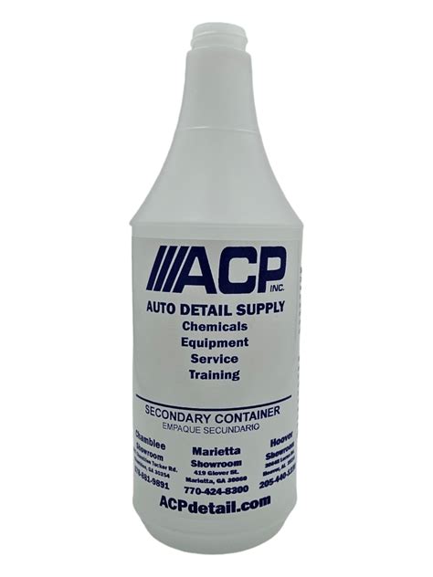 Acp Standard 32oz Spray Bottle Acp Auto Detail Supplies
