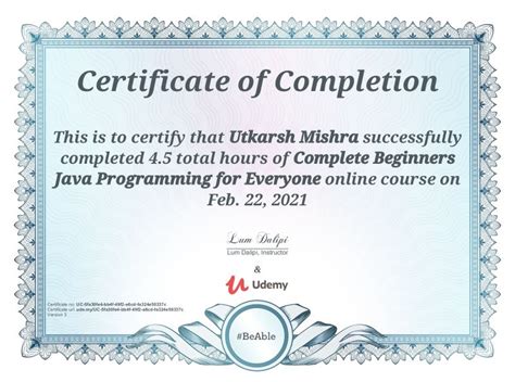 Utkarsh Mishra On Linkedin Udemy Udemycertification Java Javabasics