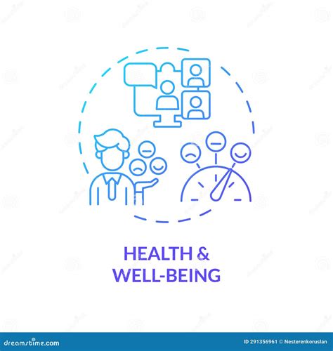 2d Gradient Thin Linear Icon Health And Wellbeing Concept Stock Vector Illustration Of