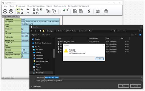 Component Save As SkyCAD