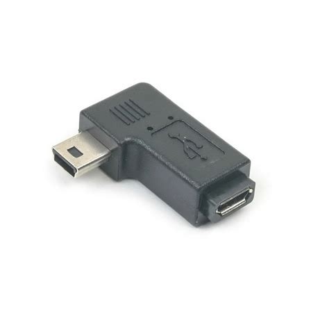 Right Left Angle Mini USB Male To Micro USB Female Adapter Angled Mini USB Adapter M F In