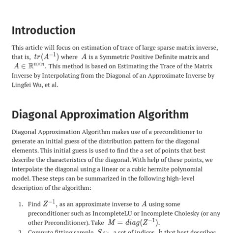 jsoc 19 trace of matrix inverse nextjournal