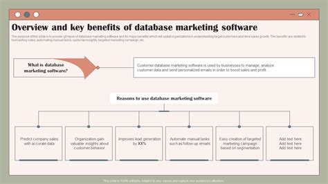 Overview And Key Benefits Of Database Using Customer Data To Improve Mkt Ss V Ppt Sample