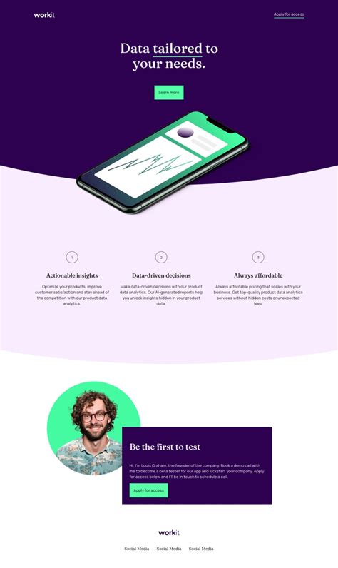 Frontend Mentor Workit Landing Page Coding Challenge Solution