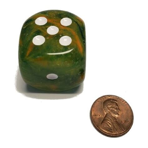 Chessex Dice Nebula D6 30mm Springwhite Luminary Game Nerdz