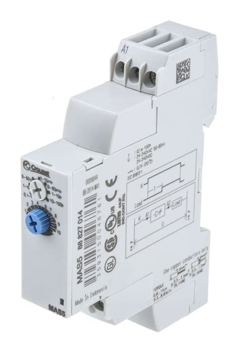 88827014 Crouzet Crouzet Din Rail Mount Timer Relay 24 → 240v Ac Dc