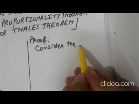 BASIC PROPORTIONALITY THEOREM BPT SIMILAR TRIANGLES CLASS MATHEMATICS YouTube