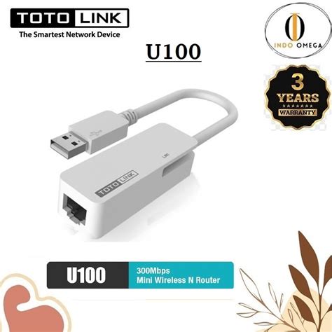 Jual Totolink U100 Usb 2 0 To Rj45 Ethernet Adapter Shopee Indonesia