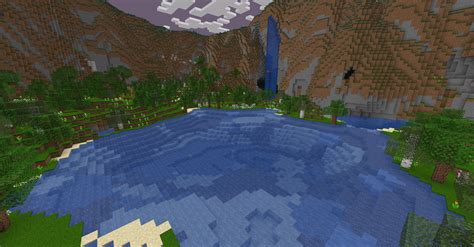 Very Cool Area Right Near Spawn Hidden Flower Forest With A Lake And A Waterfall With A Hidden