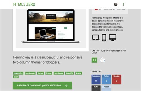 Html5 Zero 免費響應式網頁設計模版、佈景主題和範本下載 免費資源網路社群