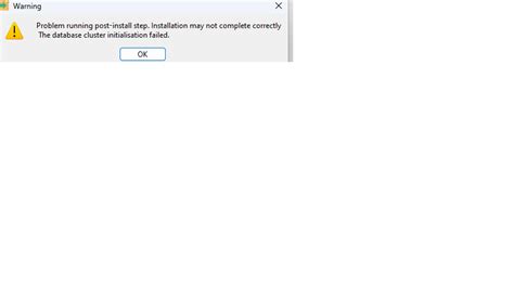 Exception Postgresql Download Problem Data Folder Empty Stack Overflow