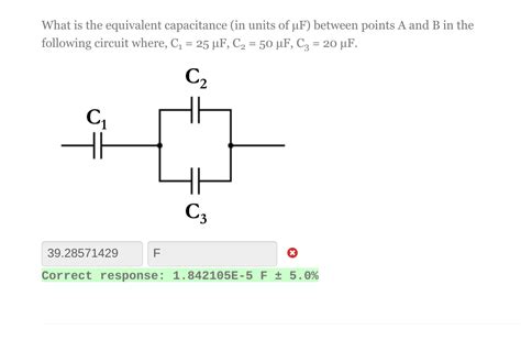 Solved What is the equivalent capacitance in units of μF Chegg