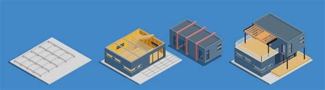 Premium Vector Modular Frame Building Set Isometric