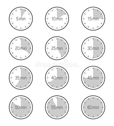A Set Of Timer Icons Stock Vector Illustration Of Chronometer 264406964