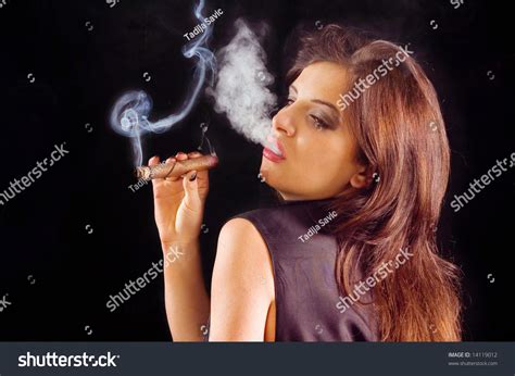 Girl Blowing Smoke Rings