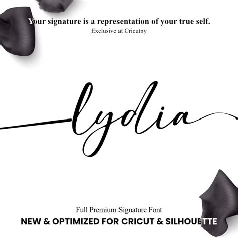 Calligraphy And Signature Font Cricut And Silhouette Friendly