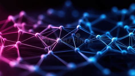 Abstract Representation Of Interconnected Nodes In Digital Space Stock Illustration