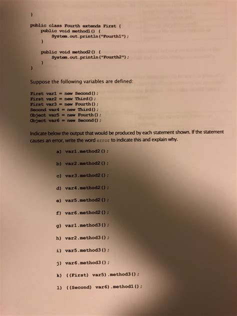 Solved 2 Consider The Following Classes Public Class First