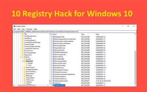 Top 10 Registry Hacks For Windows 10 Webnots
