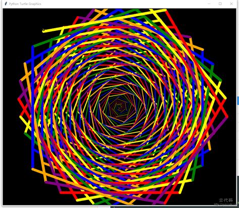 python画无限螺旋图形 python代码库 云代码