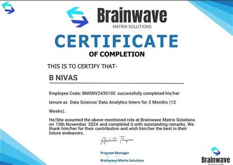 Dataanalyst Datascience Internship Powerbi Python Excel