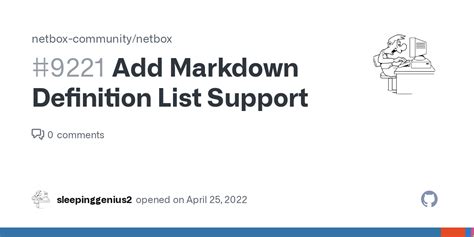 Add Markdown Definition List Support · Issue 9221 · Netbox Communitynetbox · Github