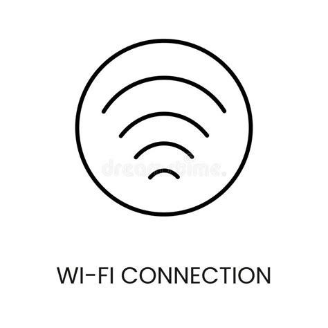 Wi Fi Connection Line Vector Icon With Editable Stroke For Placement On Cctv Camera System