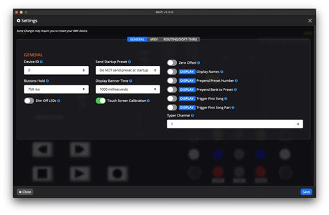 Settings Editor Overview
