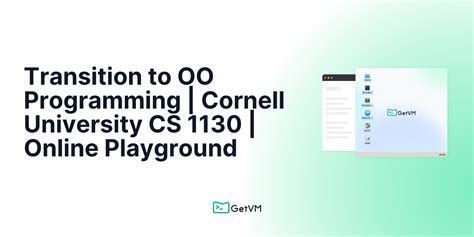 Transition To Oo Programming Cornell University Cs 1130 Online
