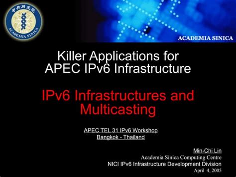 Ipv6 Infrastructure And Multicasting Status Report Ppt
