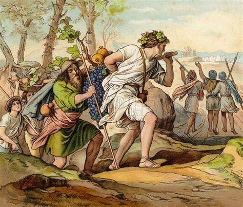 The Return Of Joshua And Caleb Stock Image Look And Learn