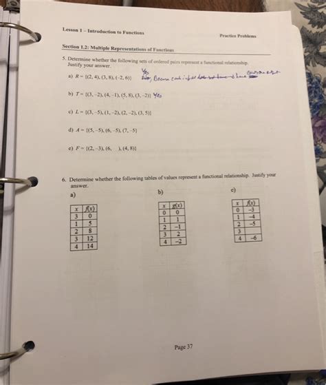 Solved Lesson 1 Introduction To Functions Practice Problems
