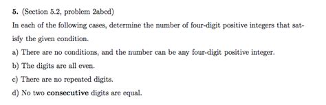 Solved In Each Of The Following Cases Determine The Number Chegg Com