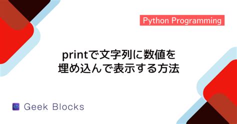 Python Inputで複数の値を入力する方法 Geekblocks