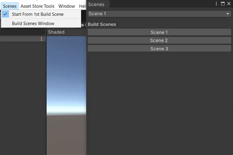 Scene Window Unity Gui Window That Displays All The Scene In The Build Order And With A Click